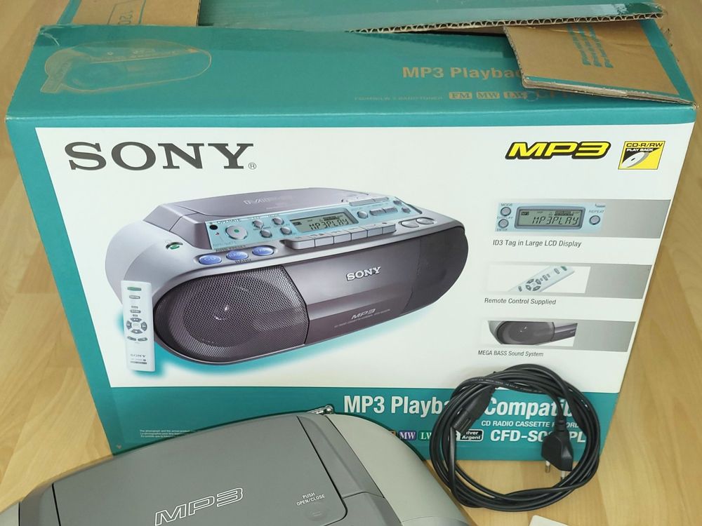 Sony CFD-S03CPL CD Radio Kassettenrekorder mit Fernbedienung (Gebraucht) in Kaiseraugst für CHF ...