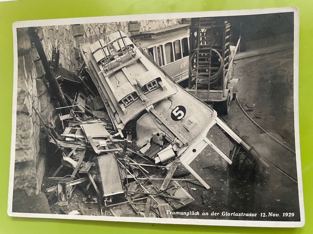 TRAMUNGLÜCK AN DER GLORIASTRASSE ZÜRICH 12 NOV 1929 (Gebraucht) in Bernhardzell für CHF 5.5 ...