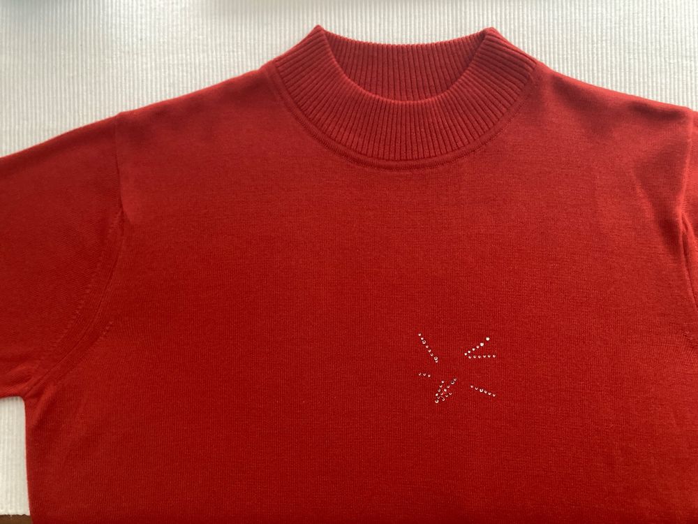 Neu: Delmod Strick-Pulli, 60% Wolle, dunkel Orange Gr. 44/46 (Neu ...