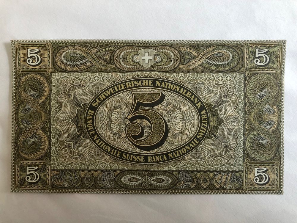 Schweizer Banknote 5 Franken 22.2.1951 (Neu (gemäss Beschreibung)) in ...