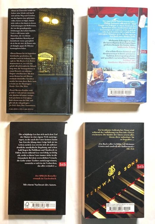 Pascal Mercier, Vier Romane (Gebraucht) in Nenzlingen für CHF 3 – mit Lieferung auf Ricardo kaufen