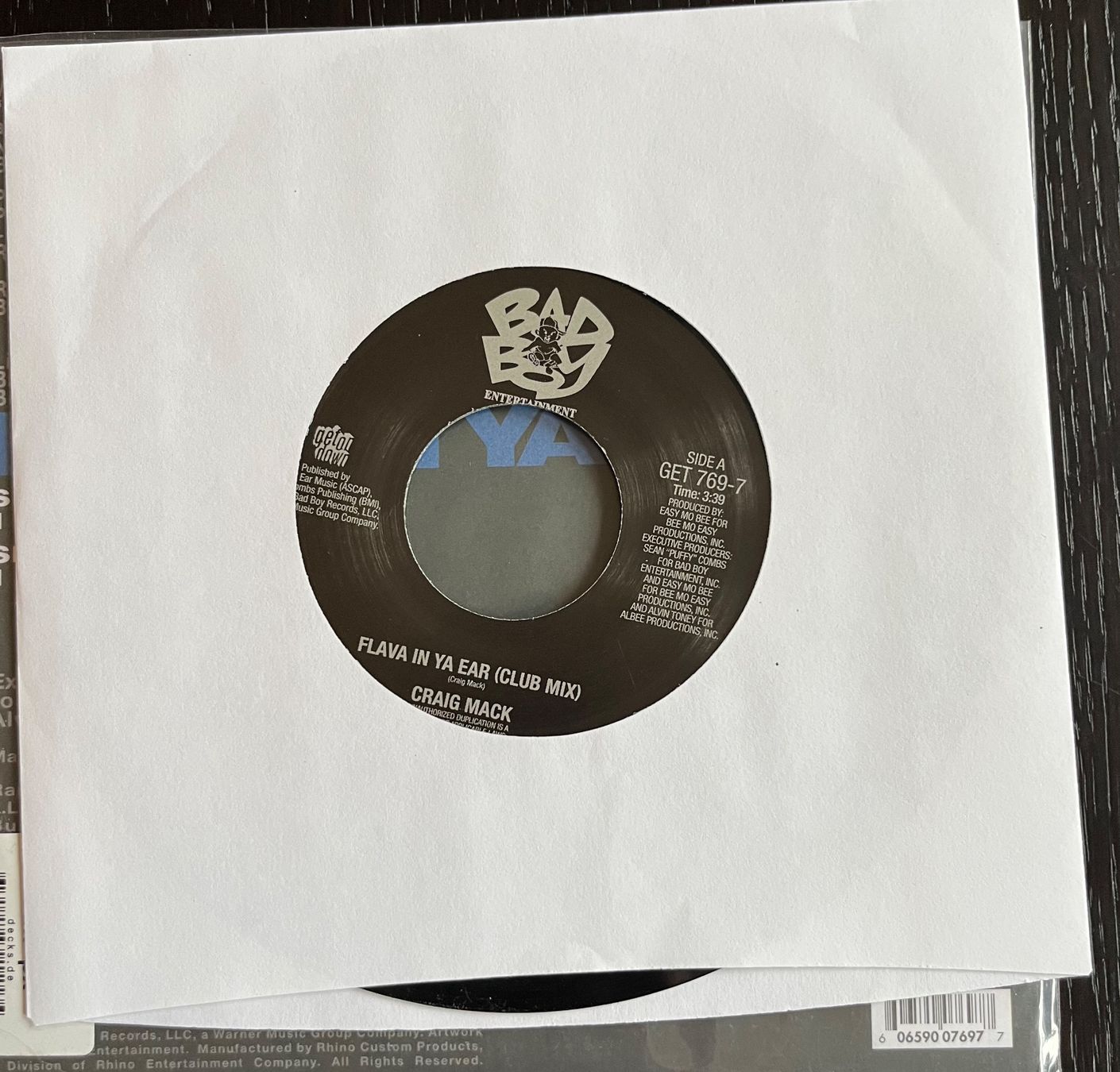 Craig Mack – Flava In Ya Ear (Remix) – 7" Vinyl – Bad Boy (Gebraucht ...