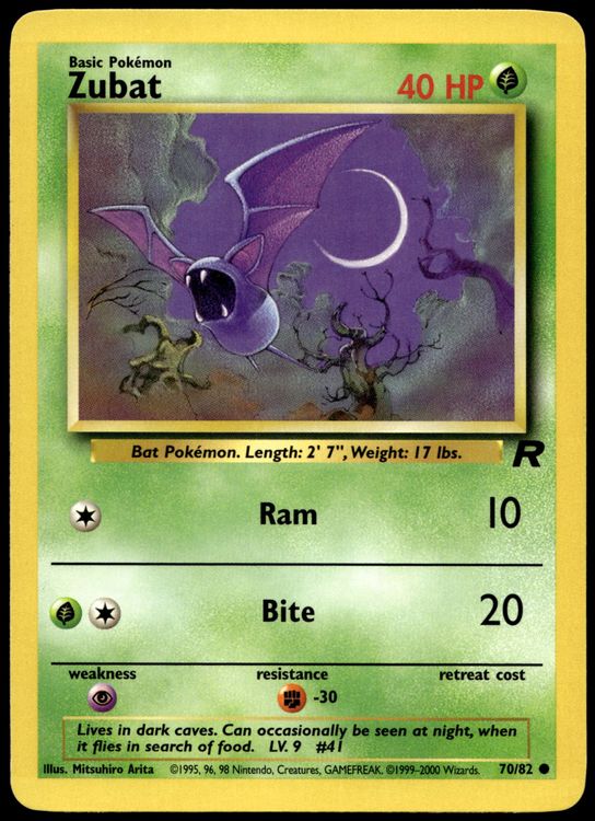 Zubat 70/82 Pokémon Team Rocket ab 1.- | Kaufen auf Ricardo