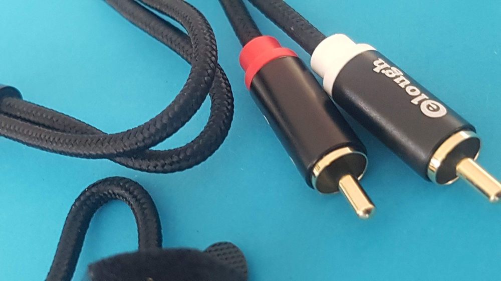 3,5mm Jack >>2x Chinch Stecker (RCA) HiFi Audio Kabel 50cm (Neuf avec ...