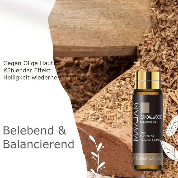 Ätherisches Sandelholz öl 100% natürlich 10ml Luftbefeuchter (Neu und originalverpackt) in ...