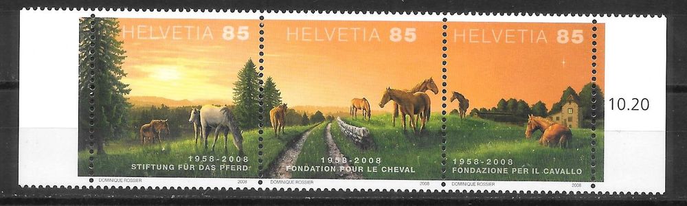 Z174 waagrechter Dreierstreifen Juralandschaft ** 4.3.2008 (Neu (gemäss Beschreibung)) in Olten ...