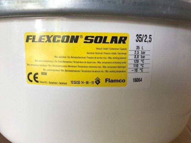 Expansionsgefäss Flamco - Flexcon Solar 35 - 2.5 bar (Gebraucht) in Nottwil für CHF 10 – mit ...