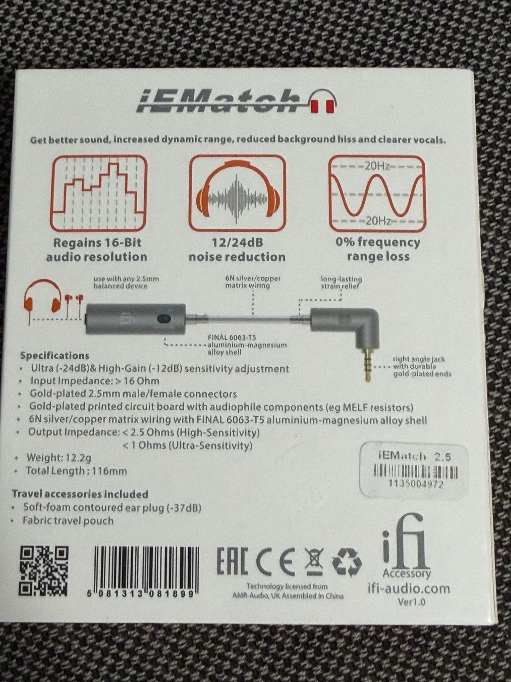 ifi Audio iEMatch für 2,5mm Kopfhörer/IEM (Gebraucht) in Riehen für CHF ...
