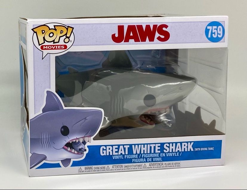 Funko Pop! Jaws, Great White Shark w. Diving Tank #759 (Neu und ...