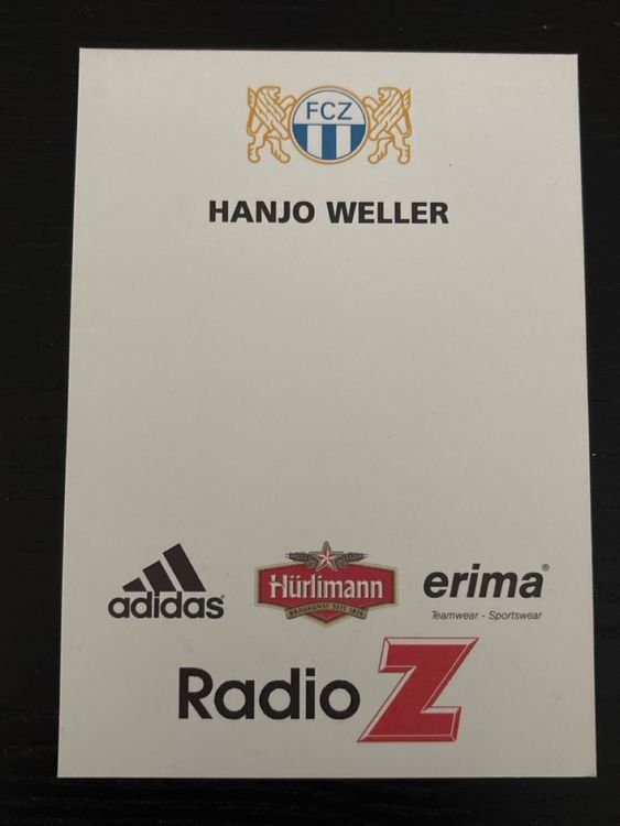 Signiertes Hanjo Weller Foto FCZ Fussball Rarität Sommer 202 (Gebraucht ...