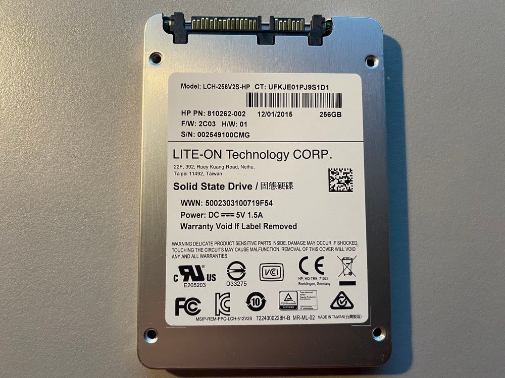 Lite-On LCH-256V2S-HP - 256GB SSD (26) (Gebraucht) in Langwiesen für ...