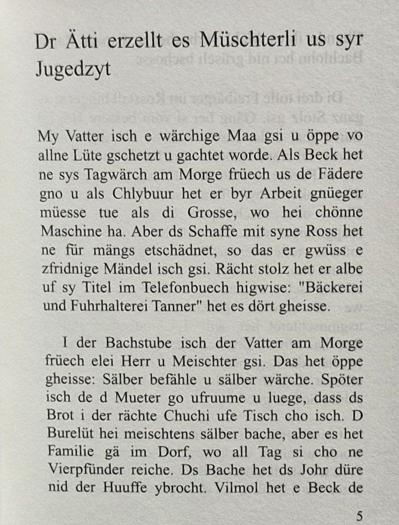 Marie Dubach: Us em Stöckli (bärndütschi Gschichte) 1997 (Neu (gemäss ...