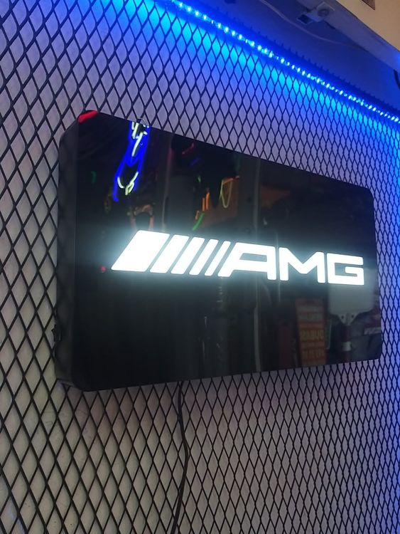 Amg Mercedes Leuchtschild | Werbeschild für deine Werkstatt (Neu und ...
