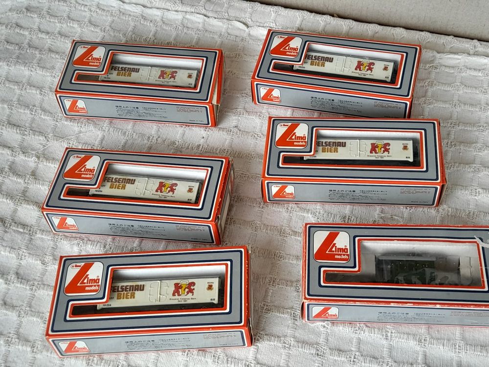 Lima 5 x Felsenau Bier Wagen in OVP/ Lima Güterwagen 10451 (Gebraucht ...