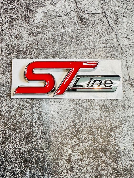 Ford ST Line Emblem Schriftzug Logo Rot/Chrom aus Metall Neu | Acheter ...