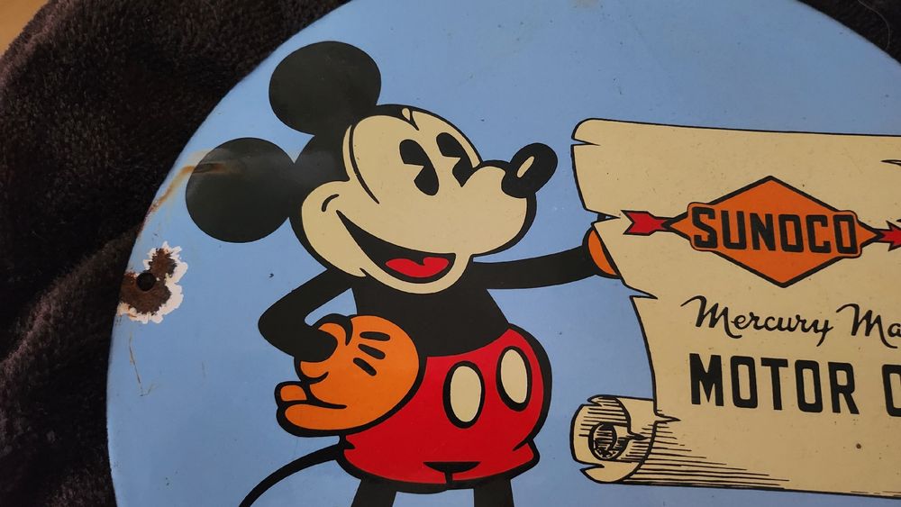 Sunoco Schild Mickey Mouse Motor Oil Schild - Walt Disney! (Gebraucht ...