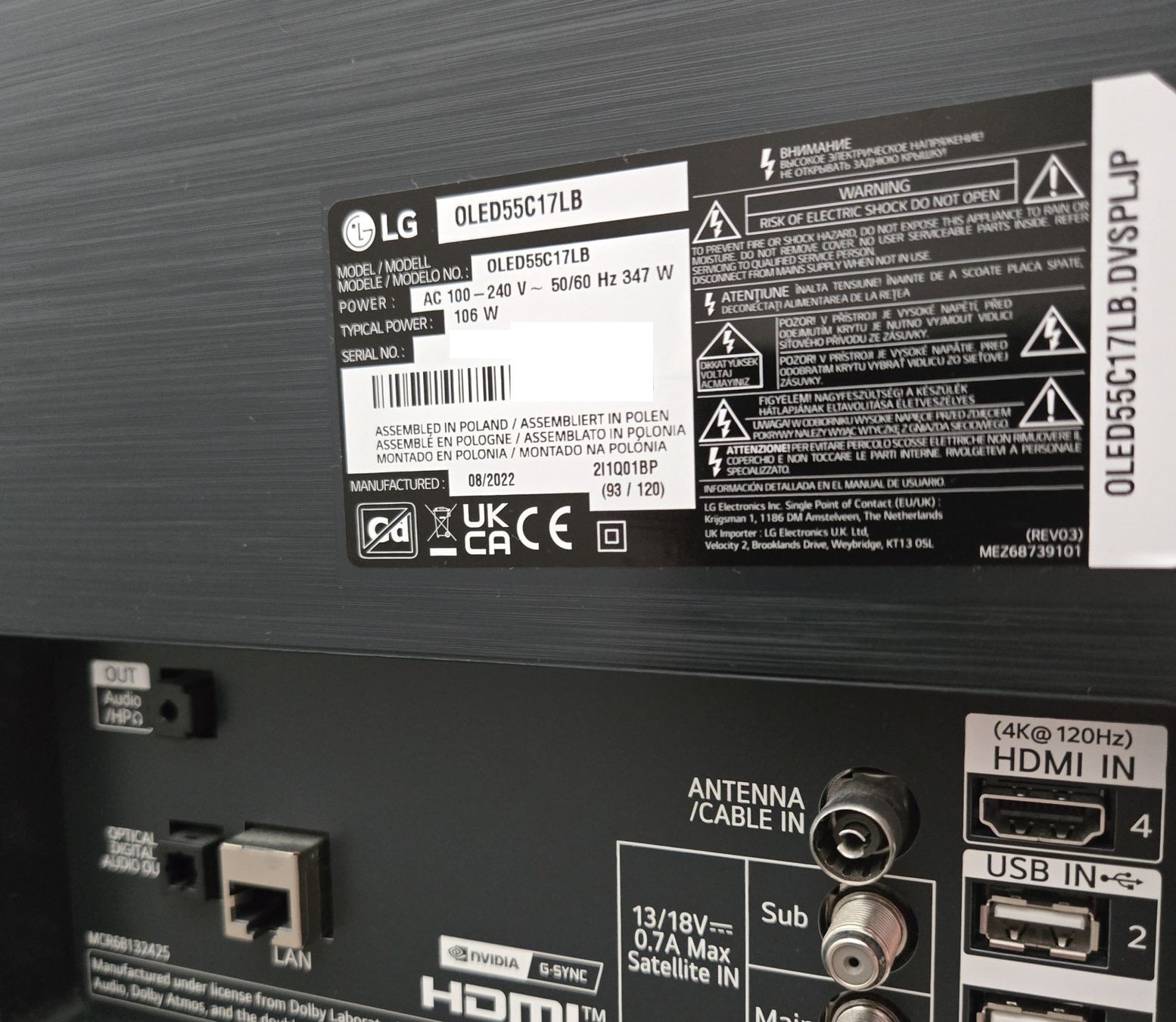 LG OLED C1 SmartTV 55" (139 cm) - 4K - G-SYNC VRR (Gebraucht) in ...