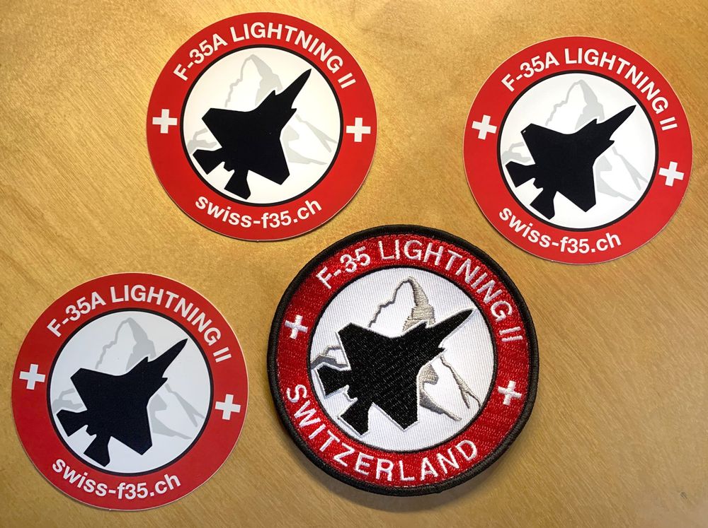 F-35A Lightning II Klettabzeichen und Aufkleber CH Luftwaffe (Neu ...
