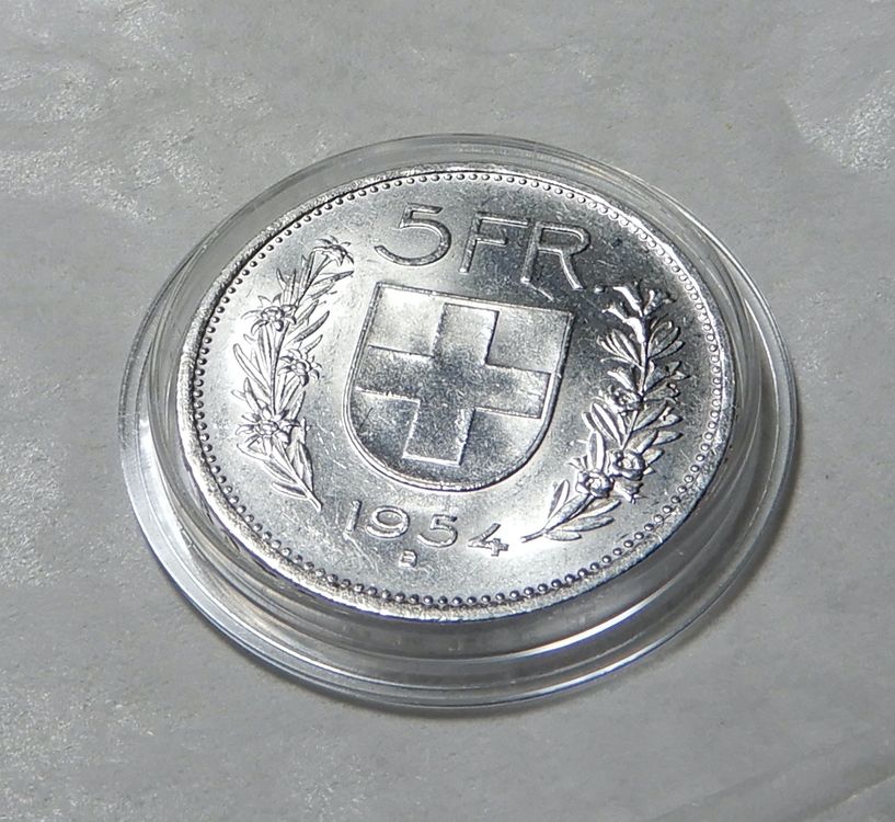 Sehr schöner alter Fünfliber, 5 Fr 1954 wenig zirkuliert (Gebraucht) in Luzern für CHF 7 – mit ...