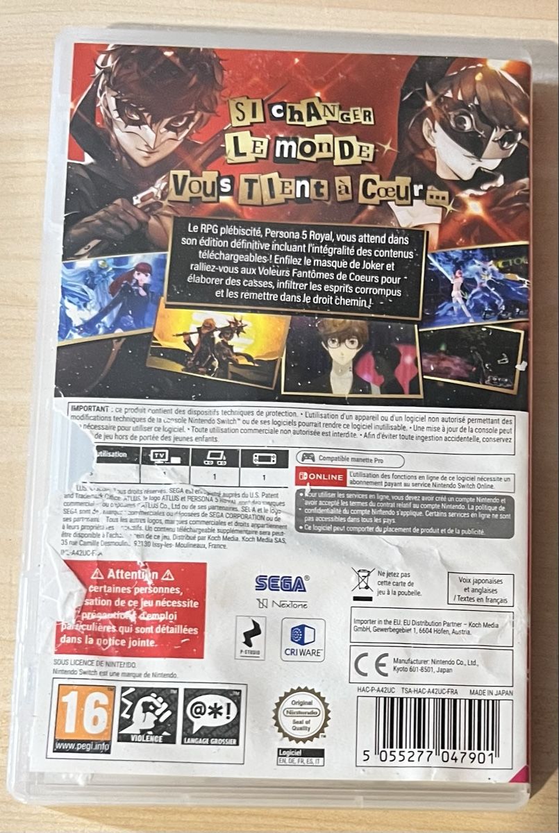 Persona 5 Royal Nintendo Switch (D'occasion) à Grandevent pour CHF 27 ...