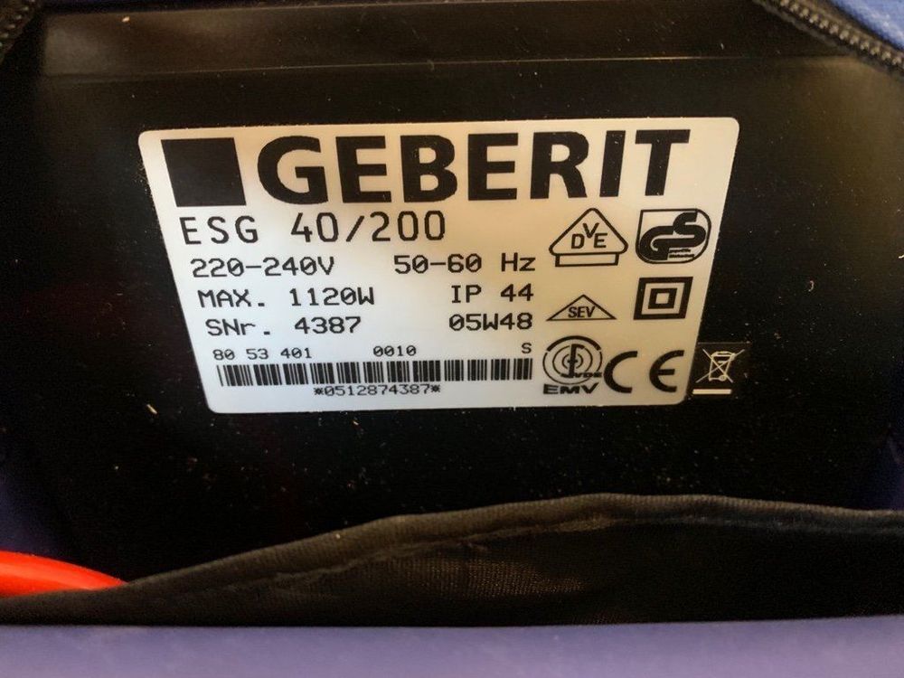 Geberit Elektroschweissgerät ESG 40/200 (Neu und originalverpackt) in Bülach für CHF 449.9 – mit ...