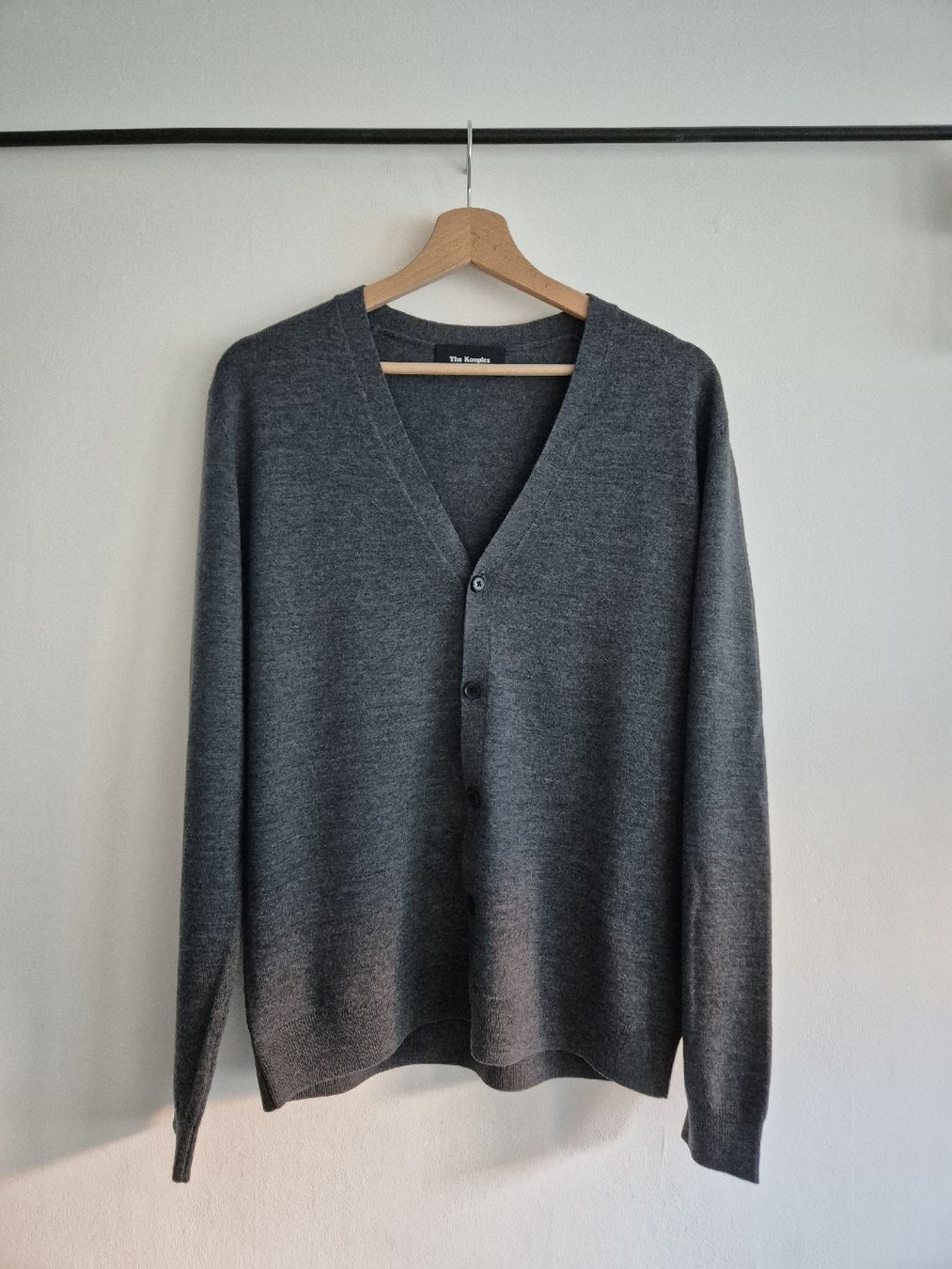Cardigan The Kooples Homme Taille M, 100% laine mérinos gris (D ...