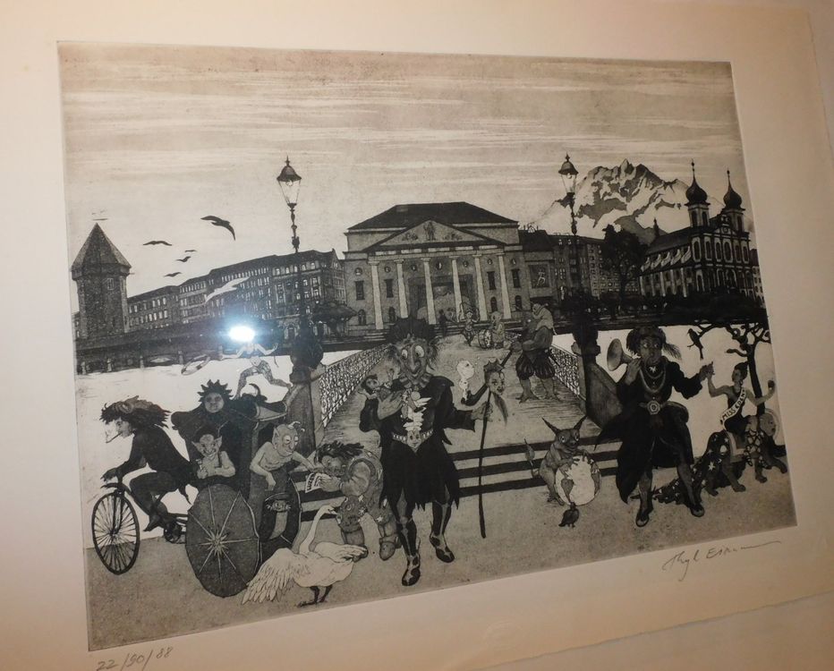 Rausverkauf Kunst Lithografie Thyl Eisenmann handcoloriert | Kaufen auf ...