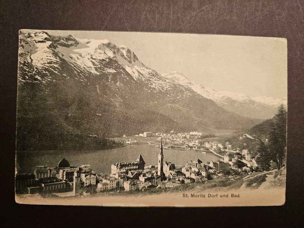 Antike PK Postkarte von St.Moritz Dorf und Bad (Gebraucht) in Dallenwil für CHF 5 – mit ...