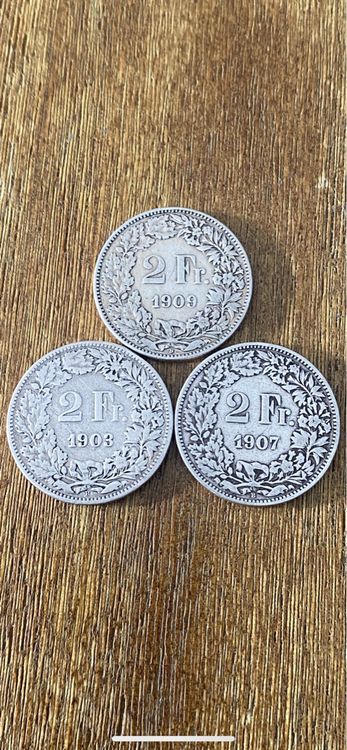 2 Franken x 3 ( 1903, 1907 ,1909 ) | Kaufen auf Ricardo