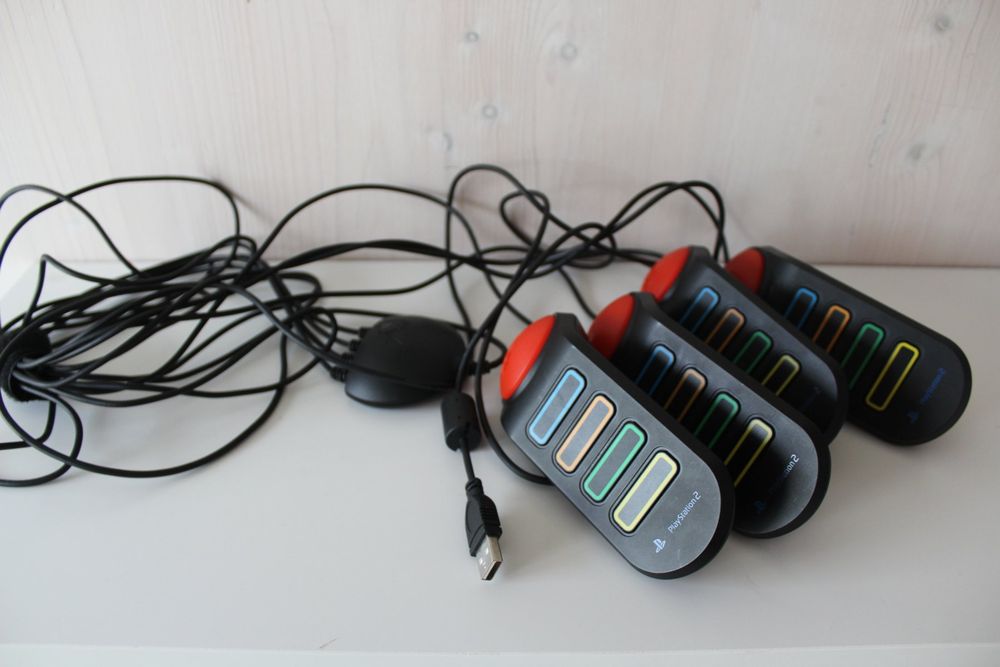 4 Stück Original Buzz USB Controller für PlayStation 2 PS2 | Kaufen auf ...