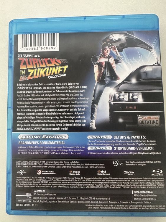 Zurück in die Zukunft Trilogie Blu-ray Top Zustand! (Neu (gemäss ...