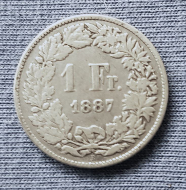 1 Franken 1887 uralte und seltene Silbermünze ab nur 1 Fr !! (Gebraucht) in Camignolo für CHF 3 ...