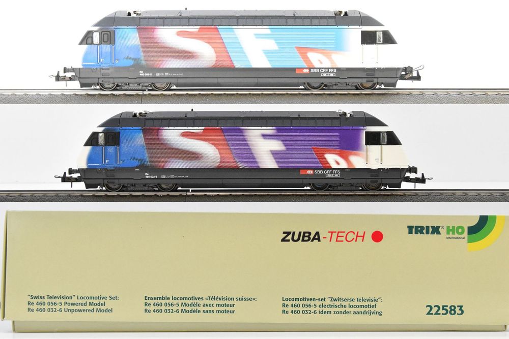 Trix 22583 E-Lok Re 460 Doppeltraktion SBB H0 GS Analog OVP (Gebraucht ...