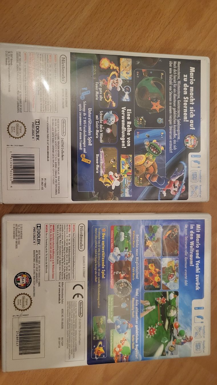 Super Mario Galaxy 1 & 2 / Nintendo Wii Spiele 2x set. (Neu (gemäss ...