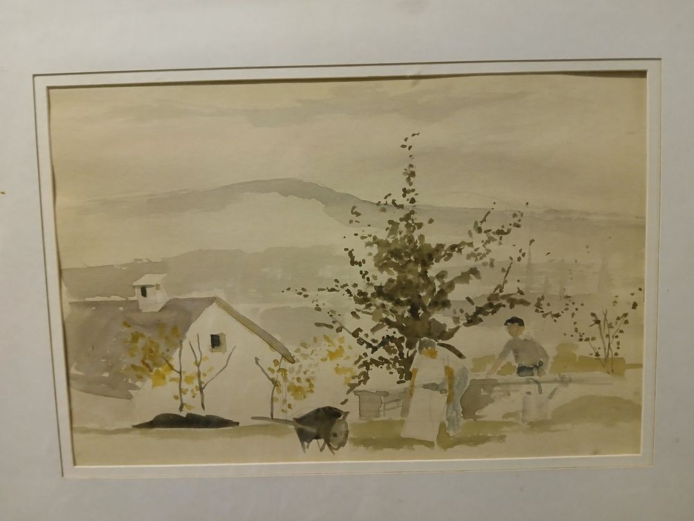 Edith Alder Aquarell Landschaft Bauernhaus Bäume im Herbst (Gebraucht) in Balsthal für CHF 285 ...