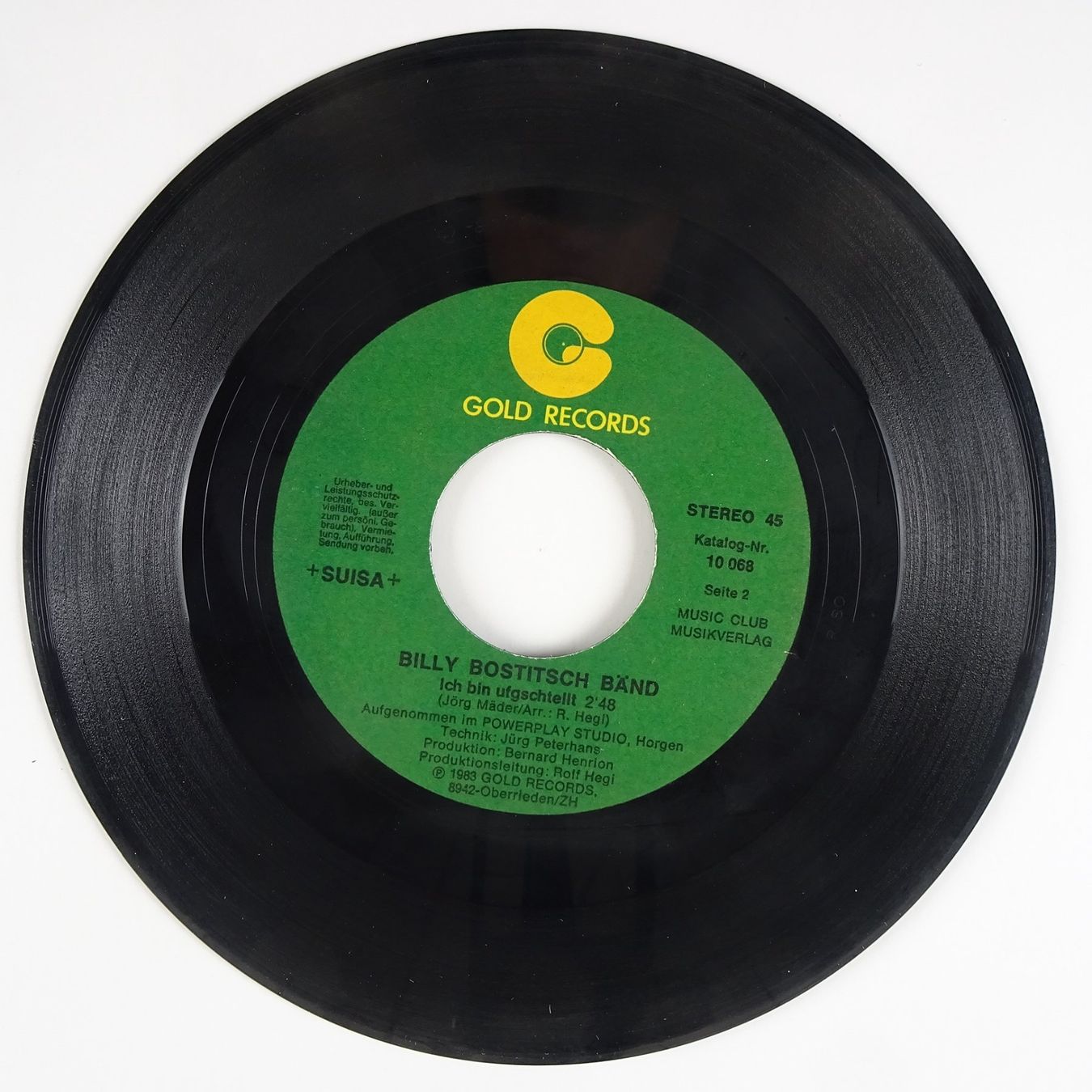 Billy Bostich Band [CH] - Palmeschtrand b/w Ich Bin... (Gebraucht) in ...