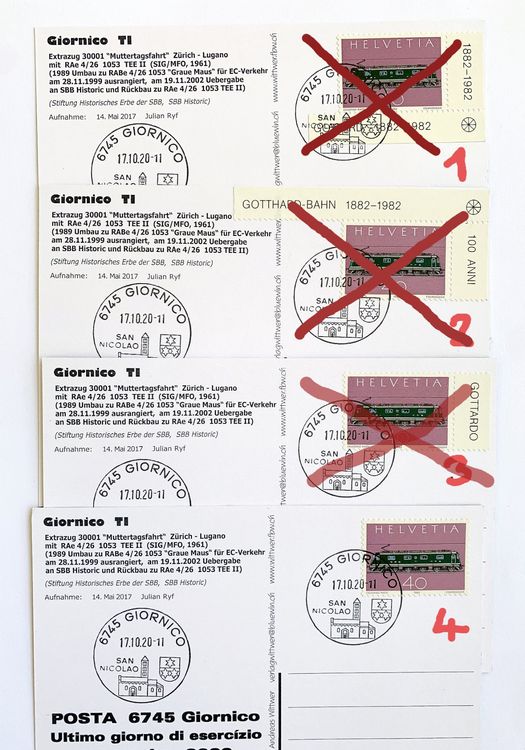 Giornico Ticino Letzttag Post SBB Gotthard Bahn TEE Gottardo | Kaufen ...