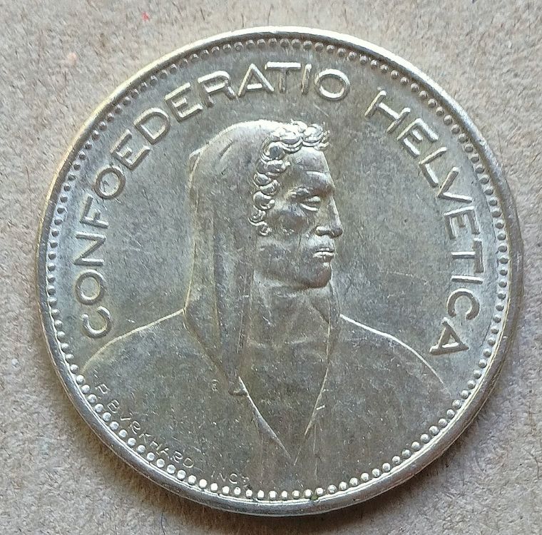 5Fr. Münze von 1965, Erhaltung wenig zirkuliert | Kaufen auf Ricardo