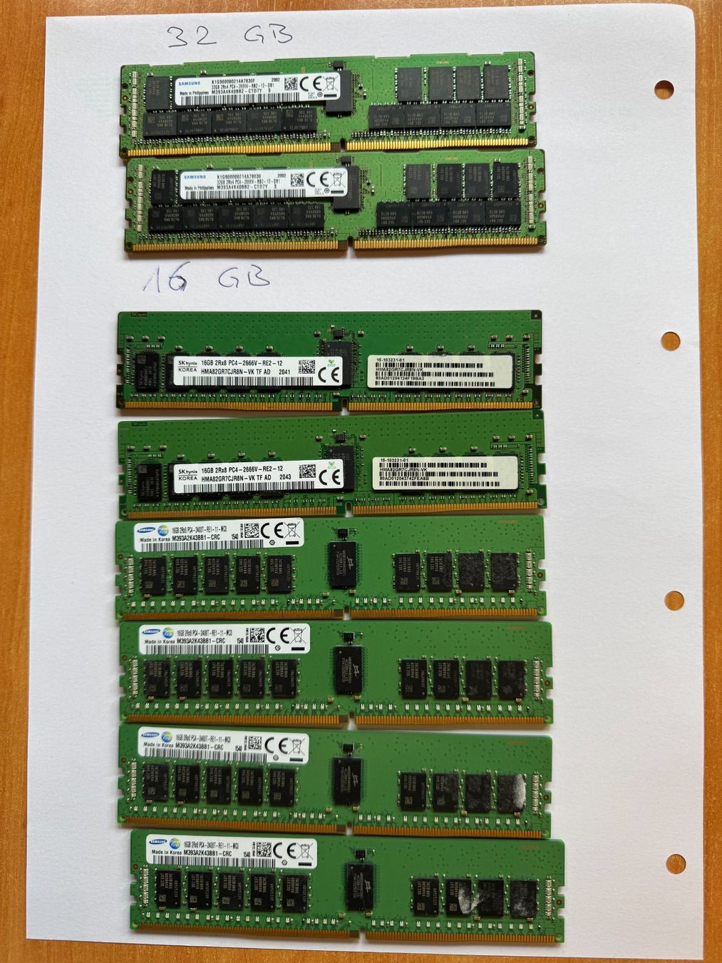 1 Lot Server Memory 2x32 GB, 6x16 GB RAM (Gebraucht) in Birsfelden für ...