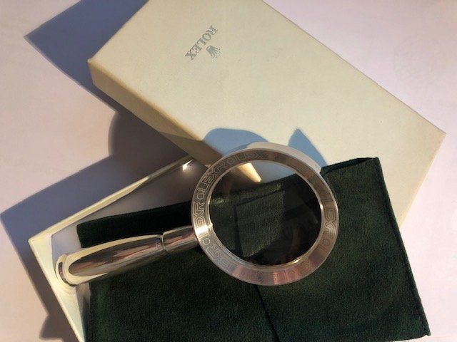 Rolex loupe Argent 925 13,5cm 245 gr.boite/étui originaux | Kaufen auf ...