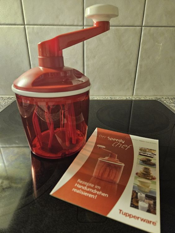 Tupperware Speedy Chef rot, Handrührgerät, inkl. Rezeptheft (Gebraucht ...