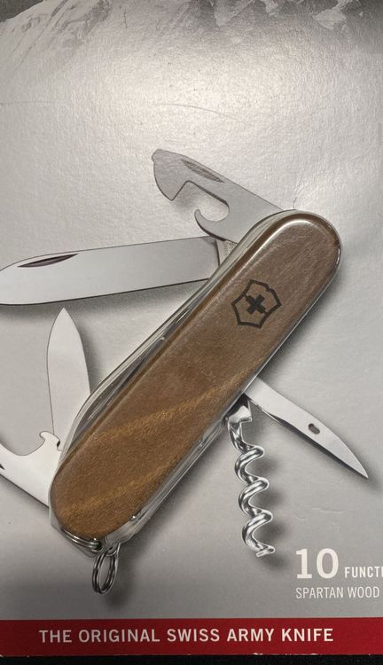 VICTORINOX 10 FUNCTIONS SPARTAN WOOD SACKMESSER--3 (Neu und ...