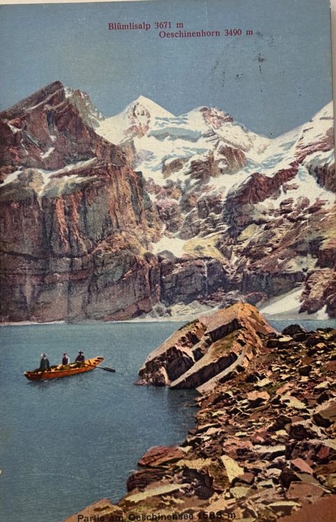 Blümlisalp, Hotel Oeschinensee, Kandersteg, Hotelstempel (Gebraucht) in Frauenfeld für CHF 3.8 ...