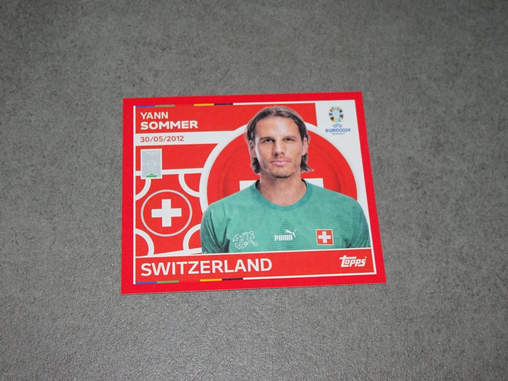 Topps Sticker SUI 4, Yann Sommer, Euro / EM 2024 (Neu (gemäss ...