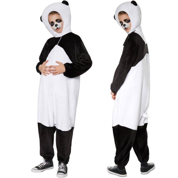 Panda Kostüm Overall, Grösse 128 kuschelig & warm! (Neu und ...