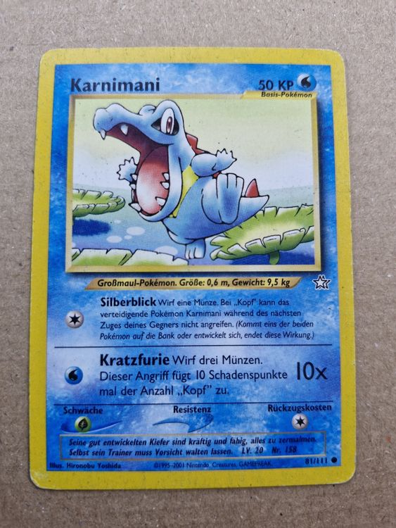 Karnimani Pokemon Karte 81/111 neo Genesis (Gebraucht) in Muri AG für ...