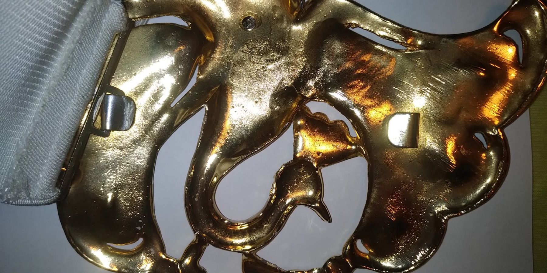 Ceinture vintage class avec boucle paon dorée (D'occasion) à Gland pour ...