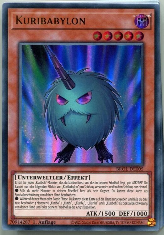 Yu-GI-OH Kuribabylon Ultra Rare BROL-DE005 (Neu und originalverpackt ...