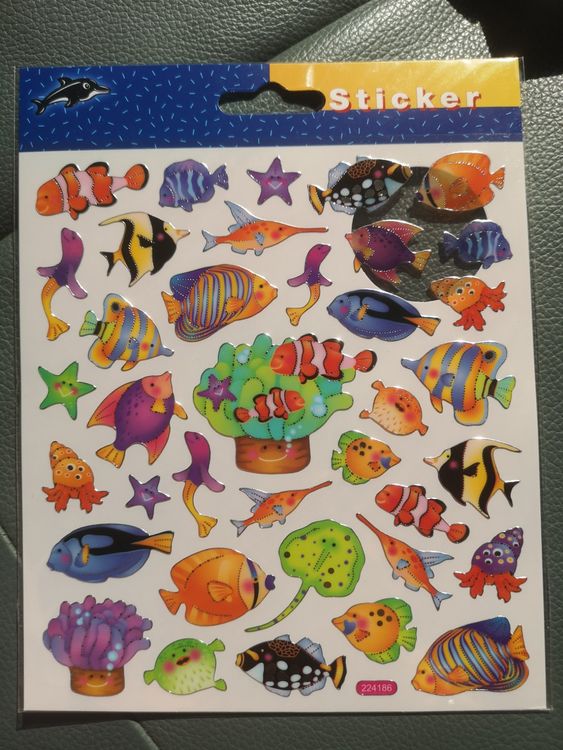 1 Bogen Sticker Fische Unterwasser neu (Neu und originalverpackt) in ...