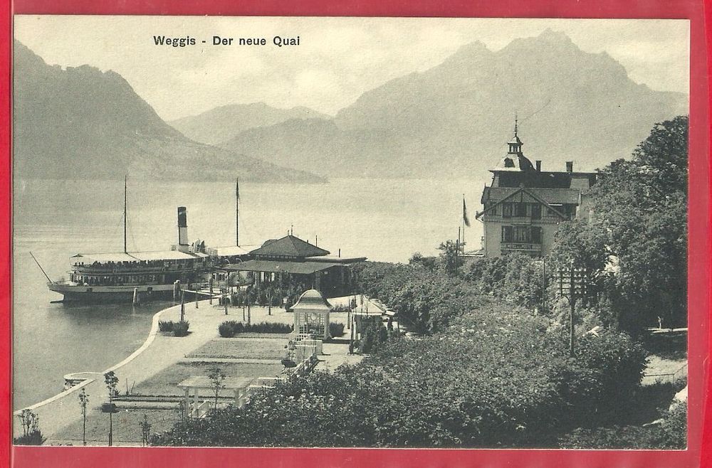 Weggis - der neue Quai mit Dampfschiff - ca. 1915 (Gebraucht) in Fislisbach für CHF 5 – mit ...